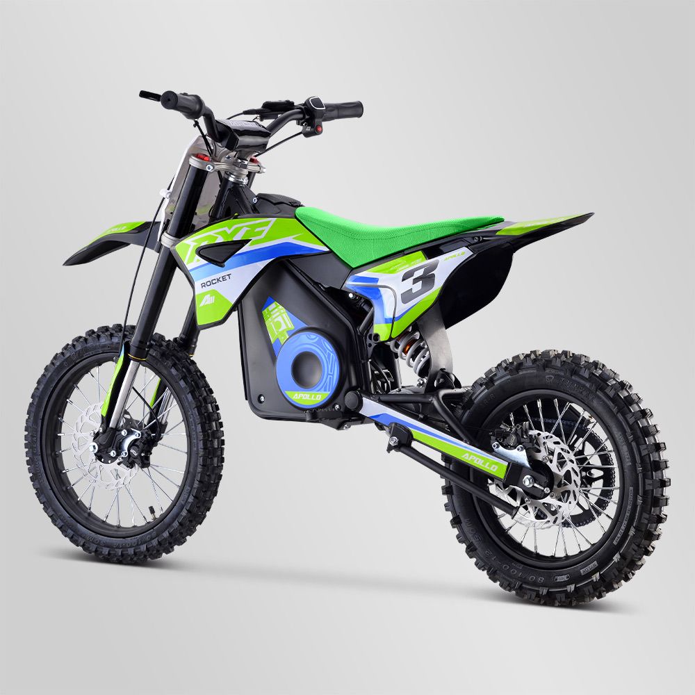 Moto électrique Tout-Terrain Apollo RXF 1300W (Dirtbike) 2023 - Vert ...